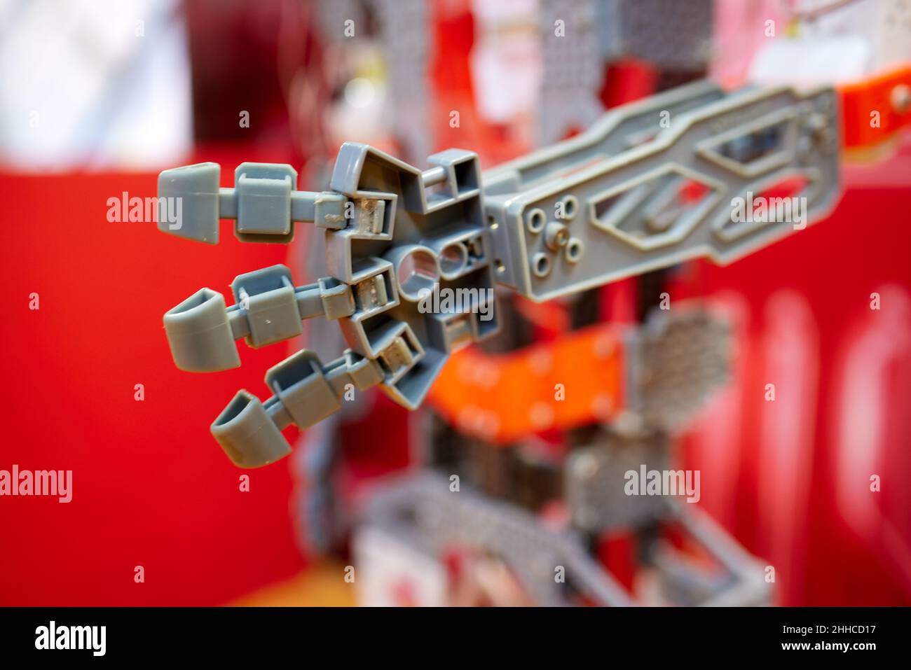 robot, autonomous programmable humanoid robot radio-controlled close-up ...