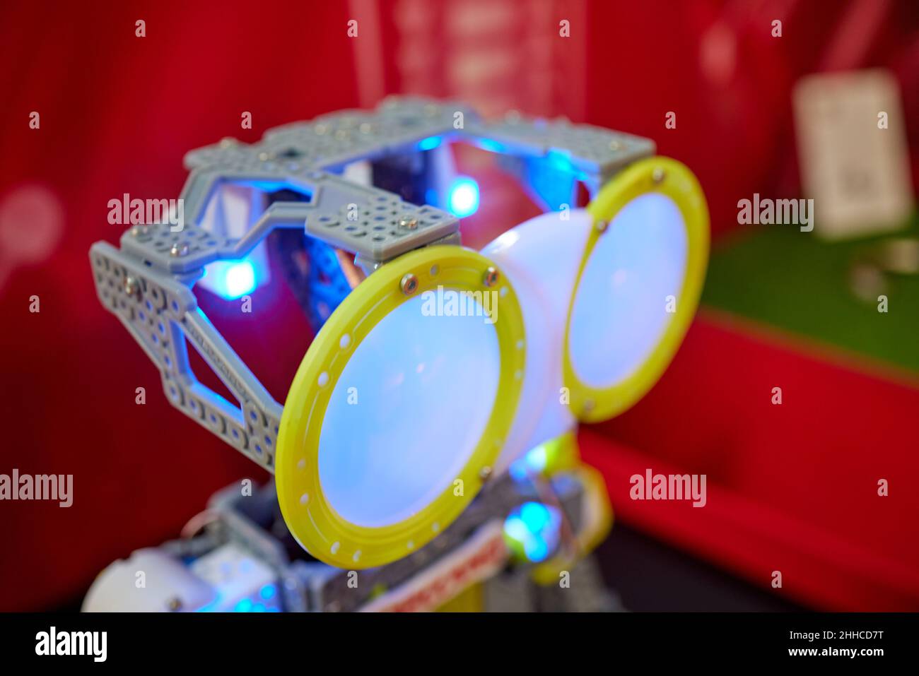 robot, autonomous programmable humanoid robot radio-controlled close-up ...