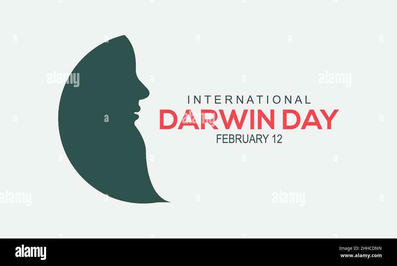 Darwin day. Holiday celebration vector background for banner, card ...
