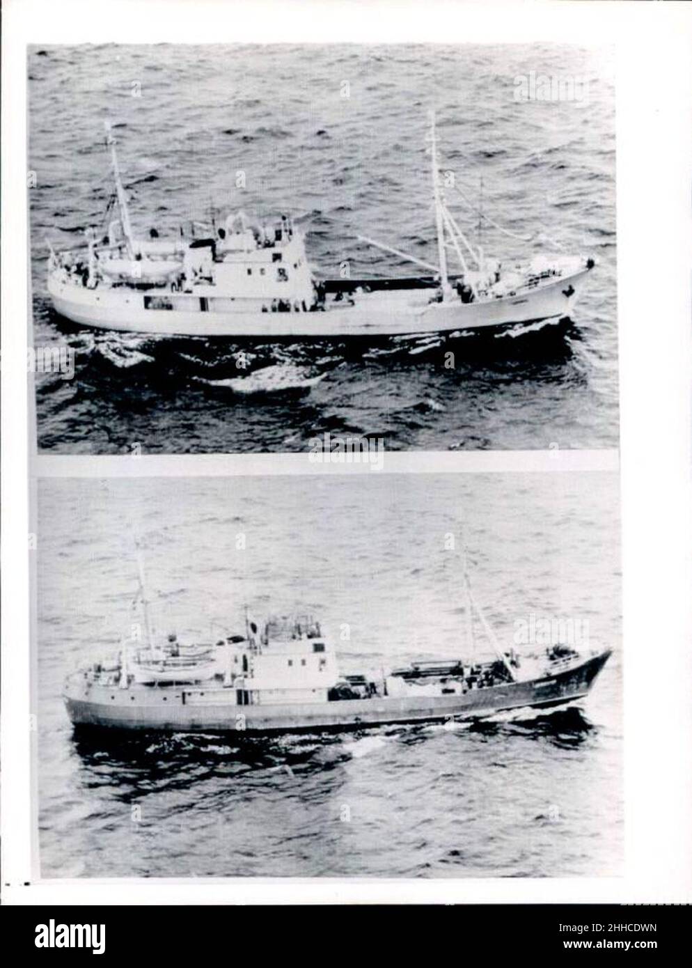 Soviet intelligence ships seen from US Patrol Plane, 1963 Stock Photo ...