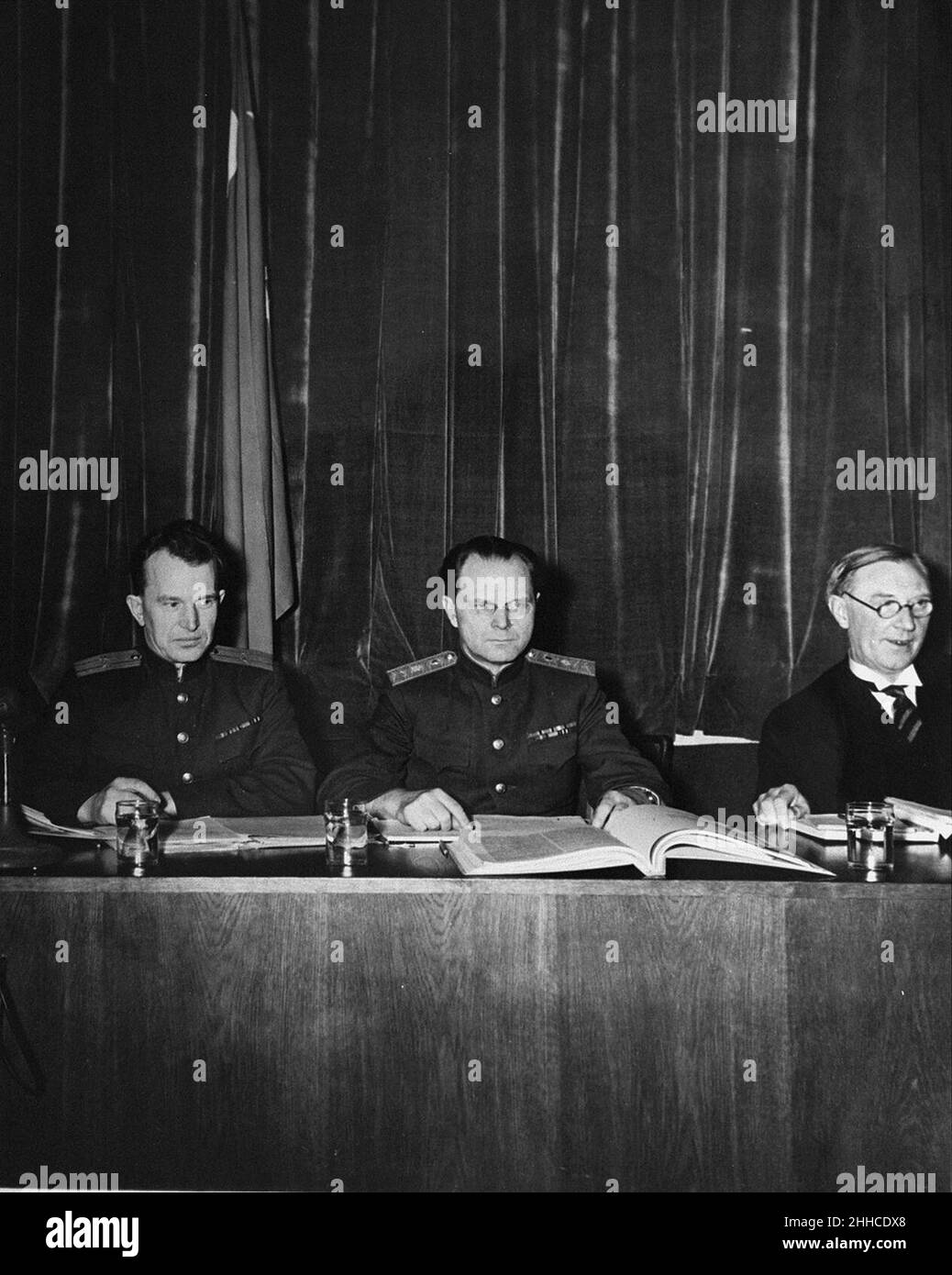 Soviet judges at Nuremberg, 1945 Stock Photo - Alamy