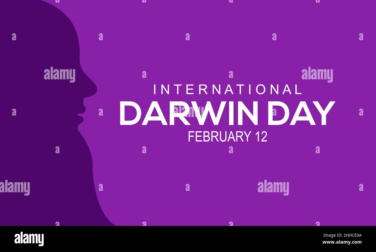 Darwin day. Holiday celebration vector background for banner, card ...