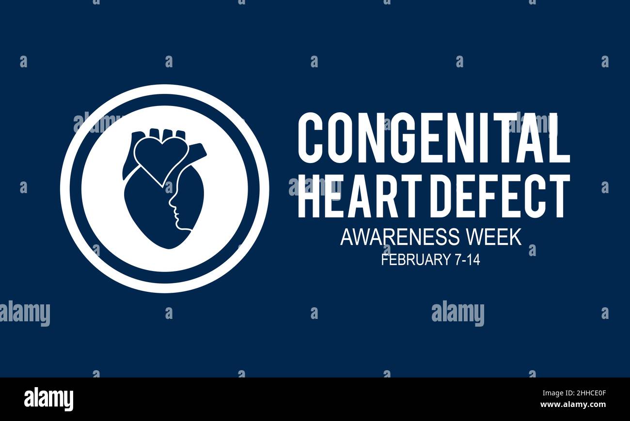 Congenital heart defect awareness week. Medical concept vector ...