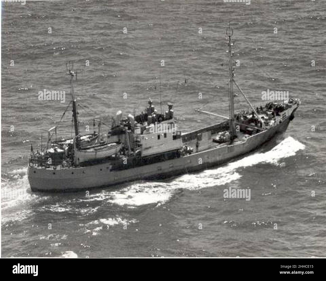 Soviet trawler seen from aboard USS Pocono Stock Photo - Alamy