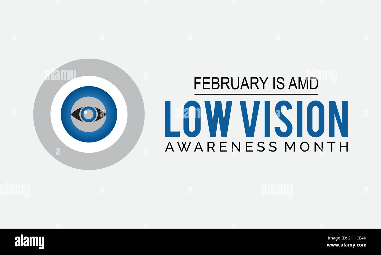 Low vision awareness month. Awareness concept vector template for ...