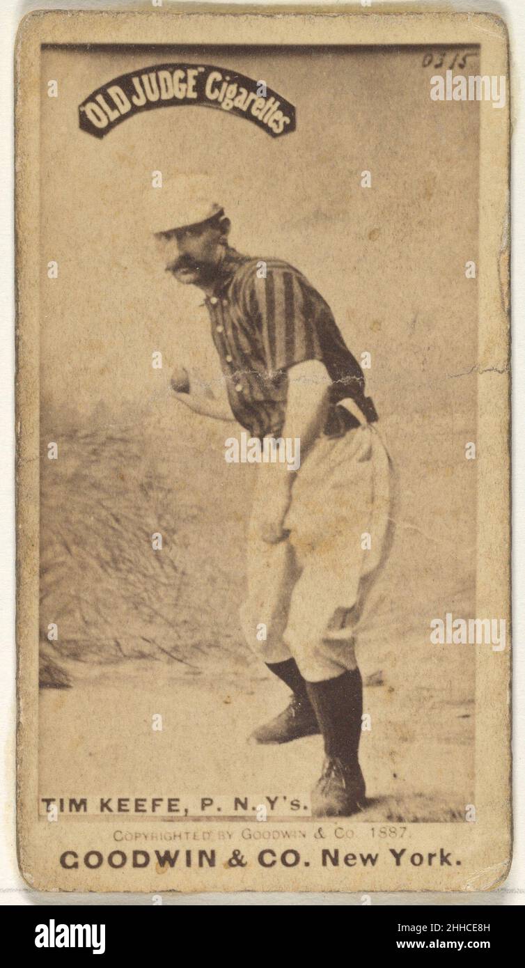 Timothy John "Tim" Keefe, Pitcher, New York, from the Old Judge series ...