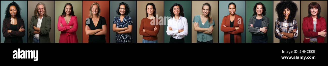 Group of people in a collage Stock Photo - Alamy