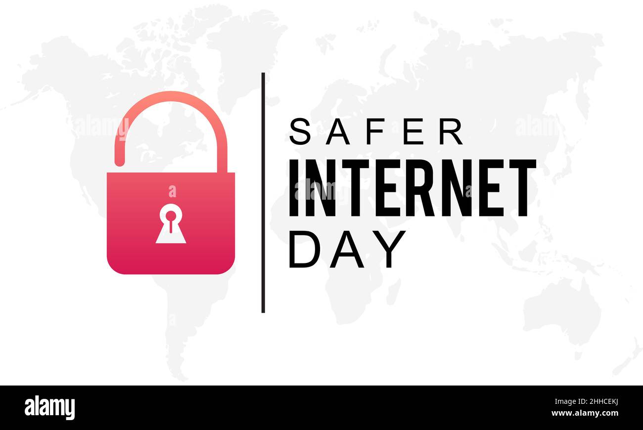 Safer Internet Day. Cyber security concept vector template for banner ...