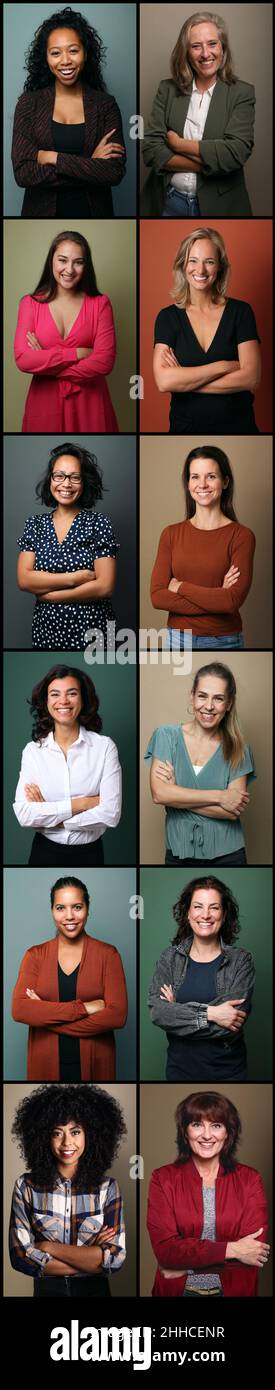Group of people in a collage Stock Photo - Alamy