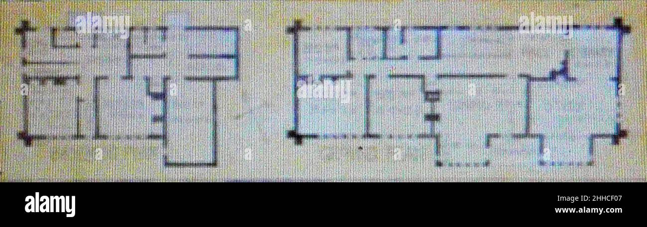 Spade House drawings (2c Stock Photo - Alamy