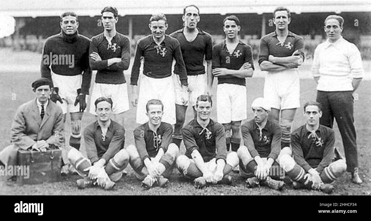 Spain national football team in the 1920 Summer Olympics in Antwerp ...