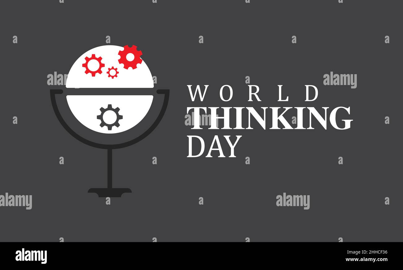 World Thinking Day. Creative concept vector template for banner, card ...