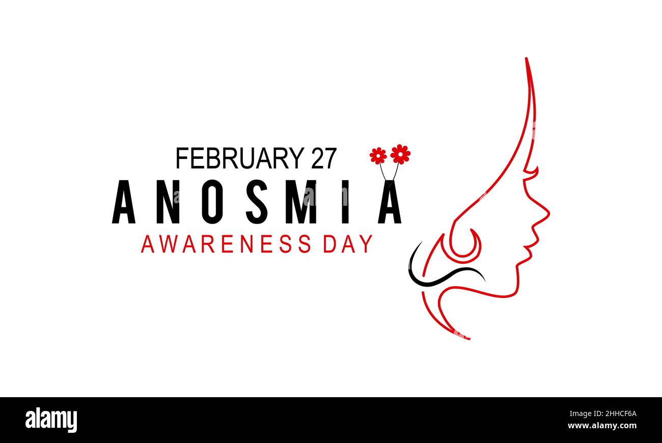 Anosmia awareness day in february 27. Vector template design for banner ...