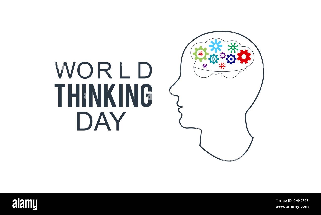 World Thinking Day. Creative concept vector template for banner, card ...