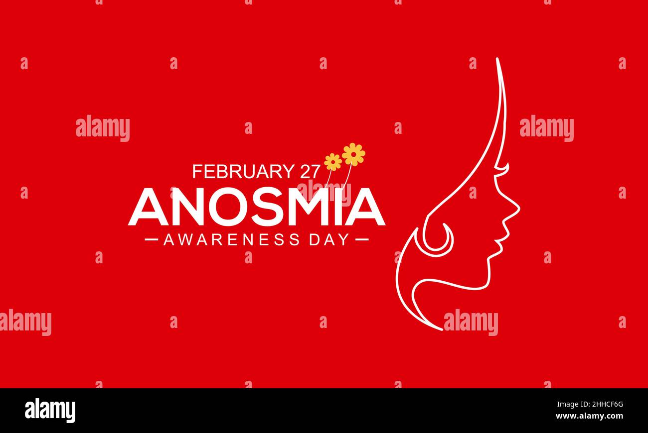 Anosmia awareness day in february 27. Vector template design for banner ...