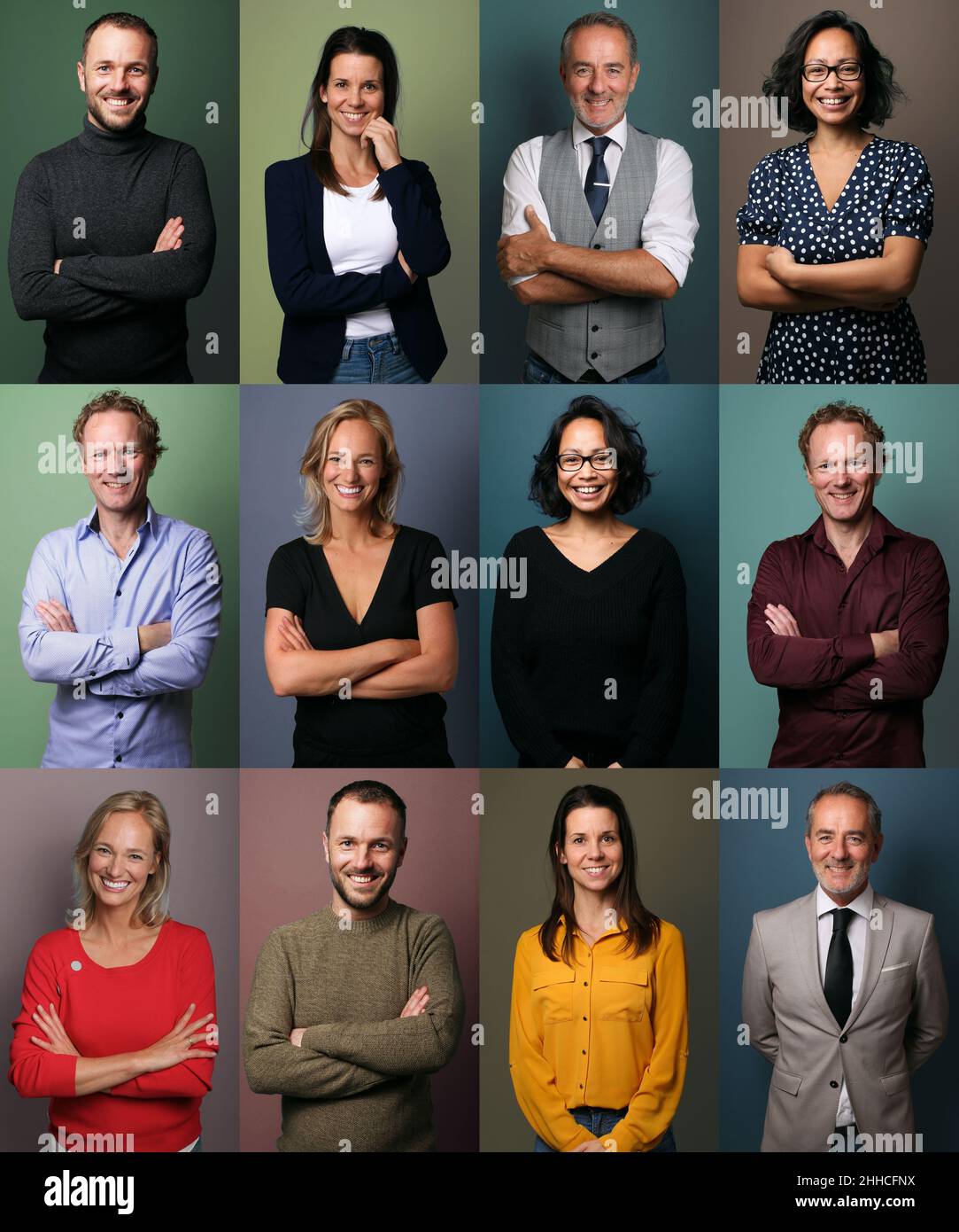 Beautiful happy people in front of a background Stock Photo - Alamy