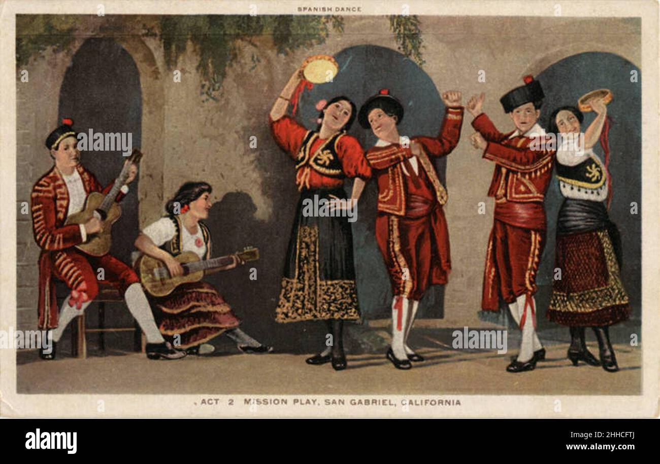 Spanish Dance, Act 2, Mission Play Stock Photo - Alamy