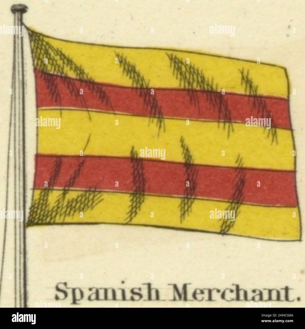 Spanish Merchant. Johnson's new chart of national emblems, 1868 Stock ...
