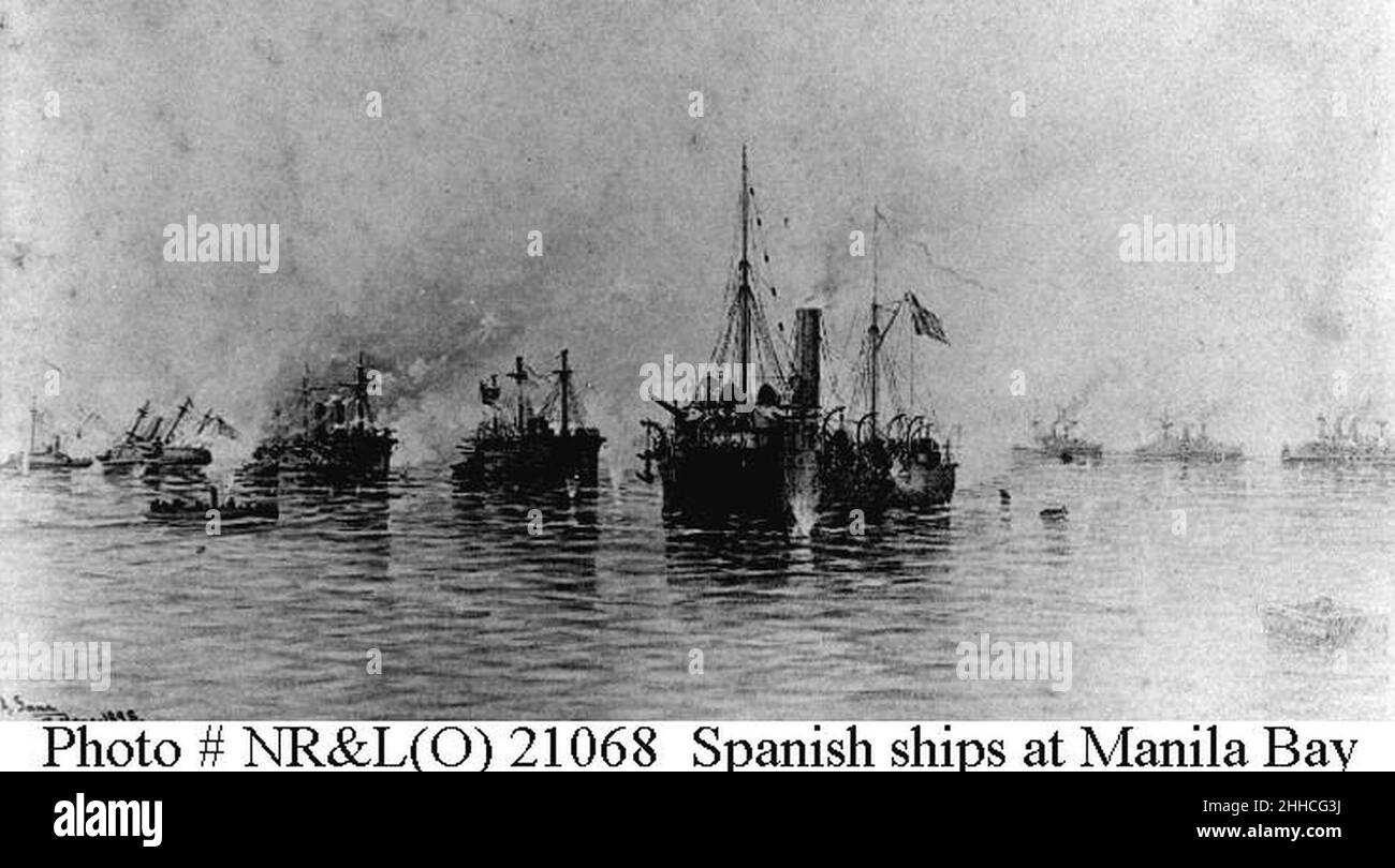 Spanish Ships at Manila Bay Stock Photo - Alamy