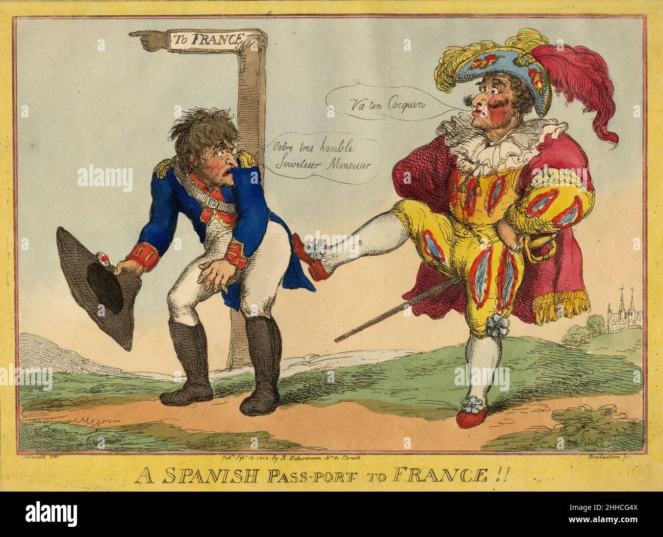 Spanish Pass-port to France Stock Photo - Alamy