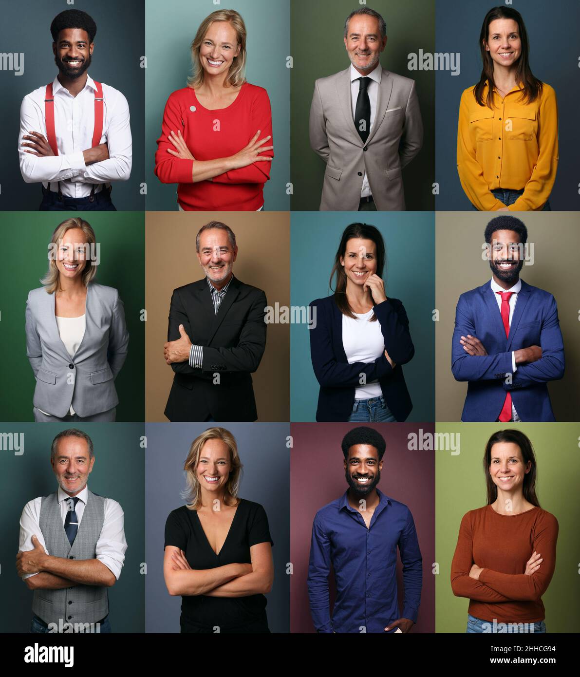 Beautiful happy people in front of a background Stock Photo - Alamy