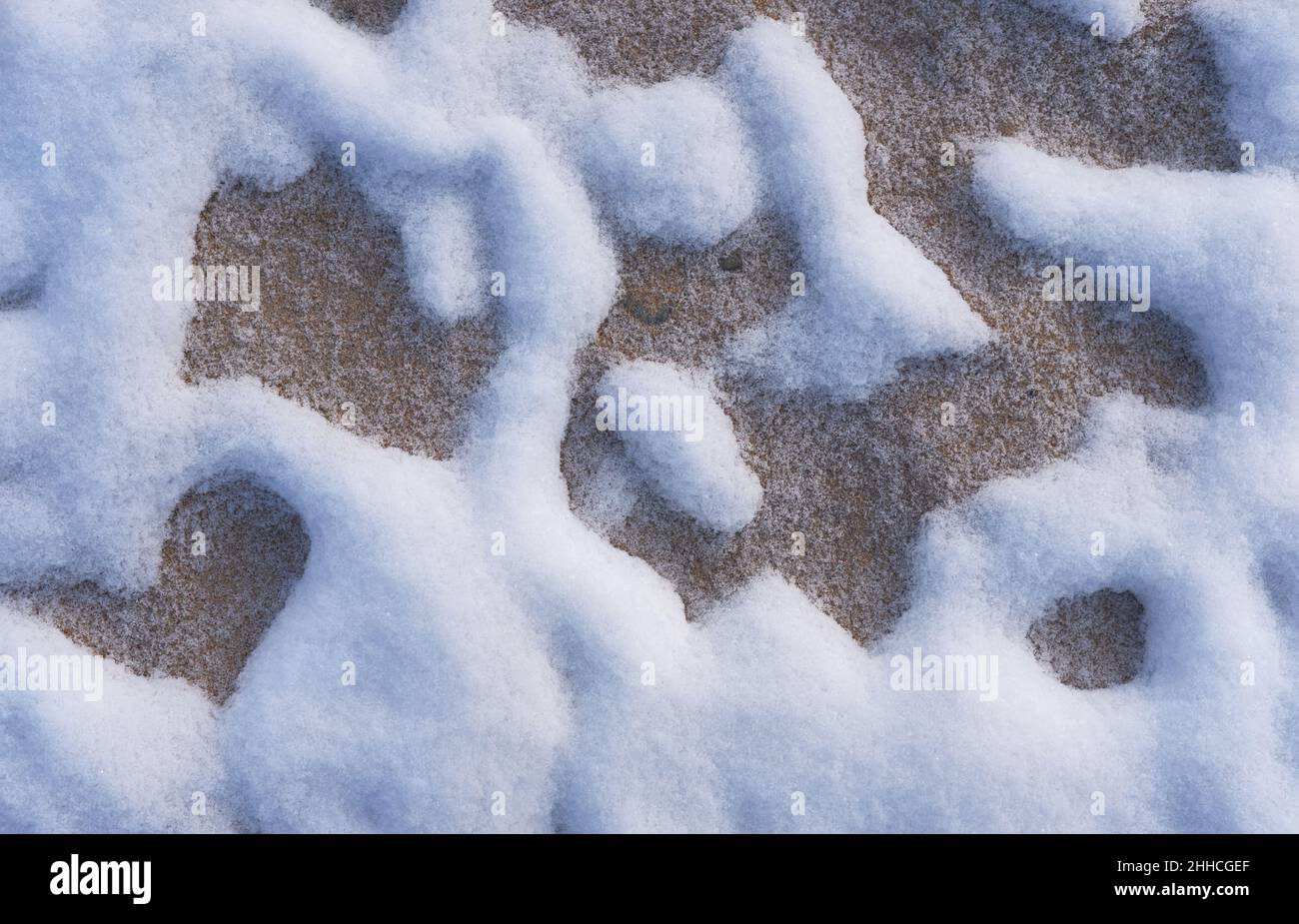 Snow patterns in the sand. Winter snow texture background Stock Photo ...