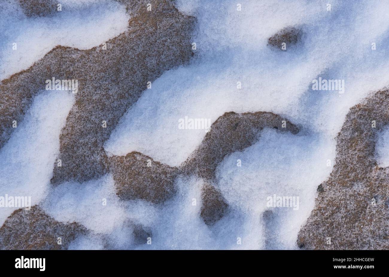 Snow patterns in the sand. Winter snow texture background Stock Photo ...