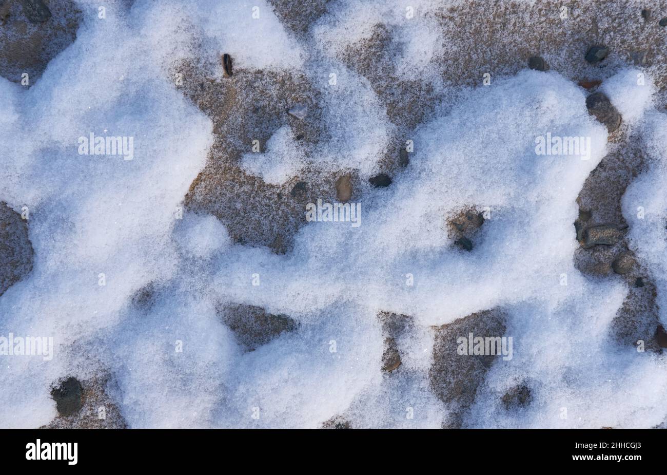 Snow patterns in the sand. Winter snow texture background Stock Photo ...
