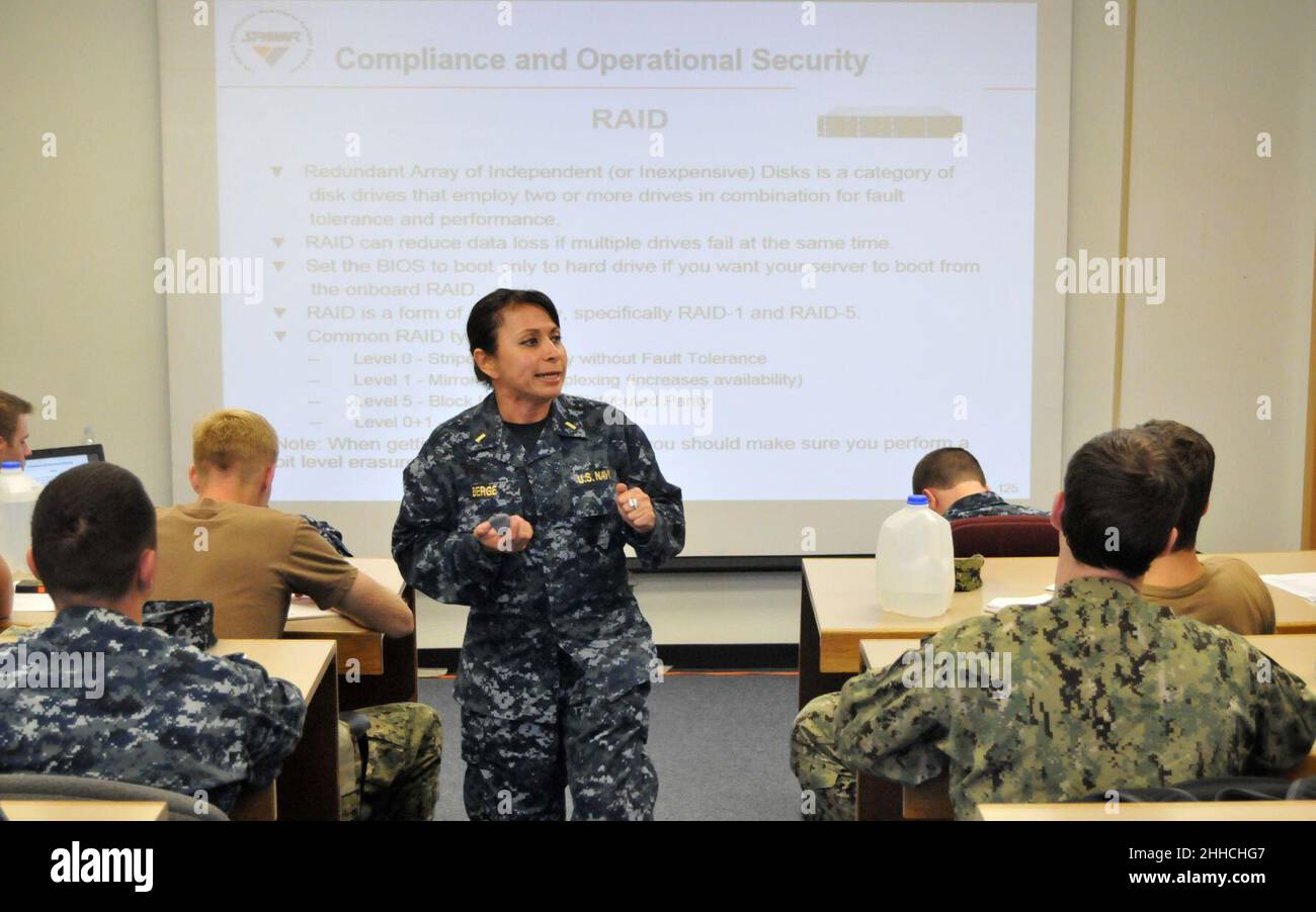 SPAWAR teaches ITs for Security Plus certification 130820 Stock Photo ...
