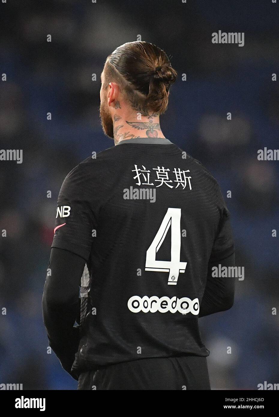 Paris Saint-Germain's Sergio Ramos during the French L1 football match ...