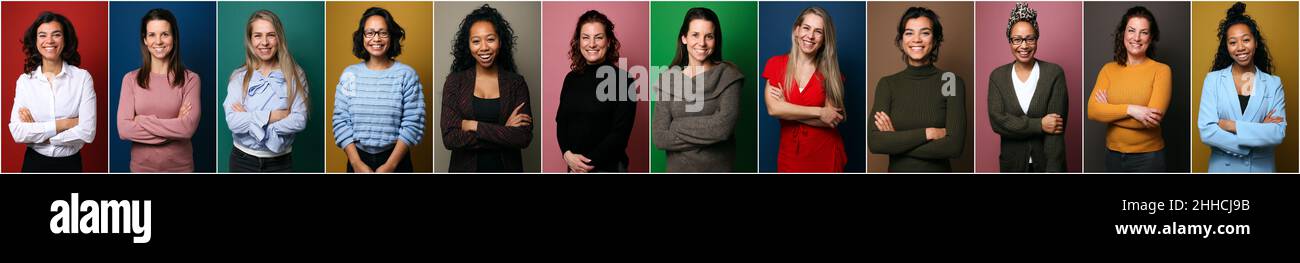 Group of people in a collage Stock Photo - Alamy
