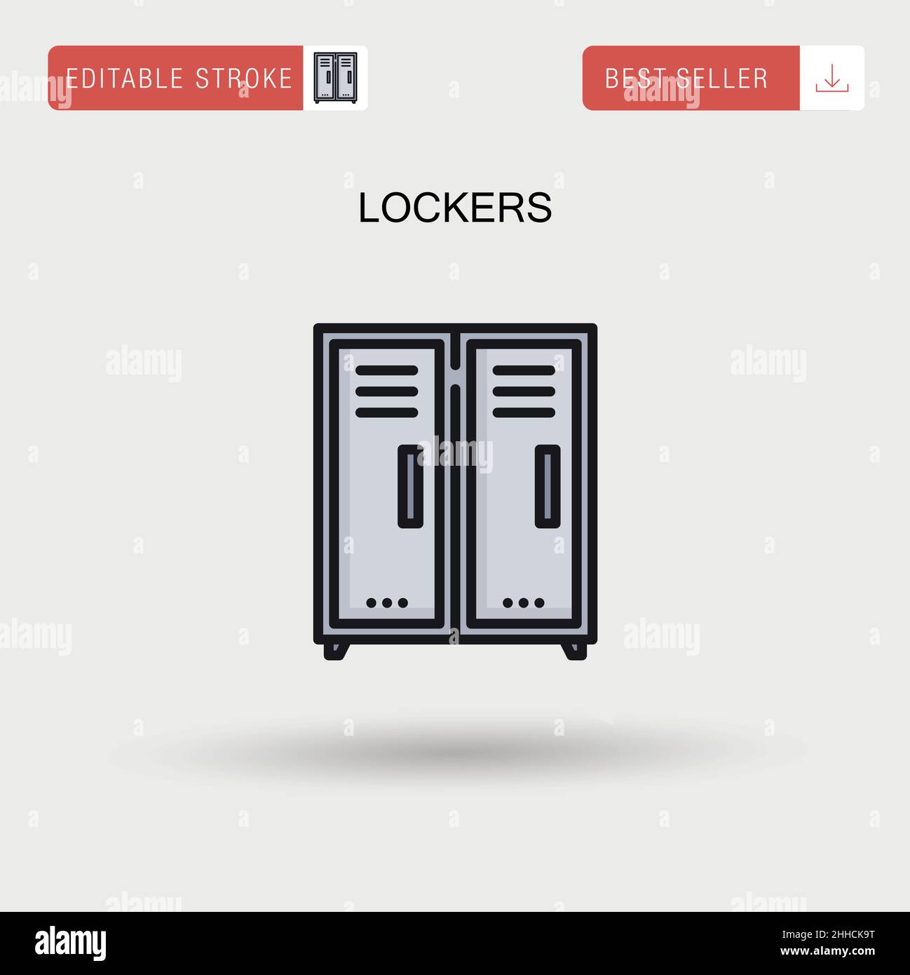 Lockers Simple vector icon Stock Vector Image & Art - Alamy