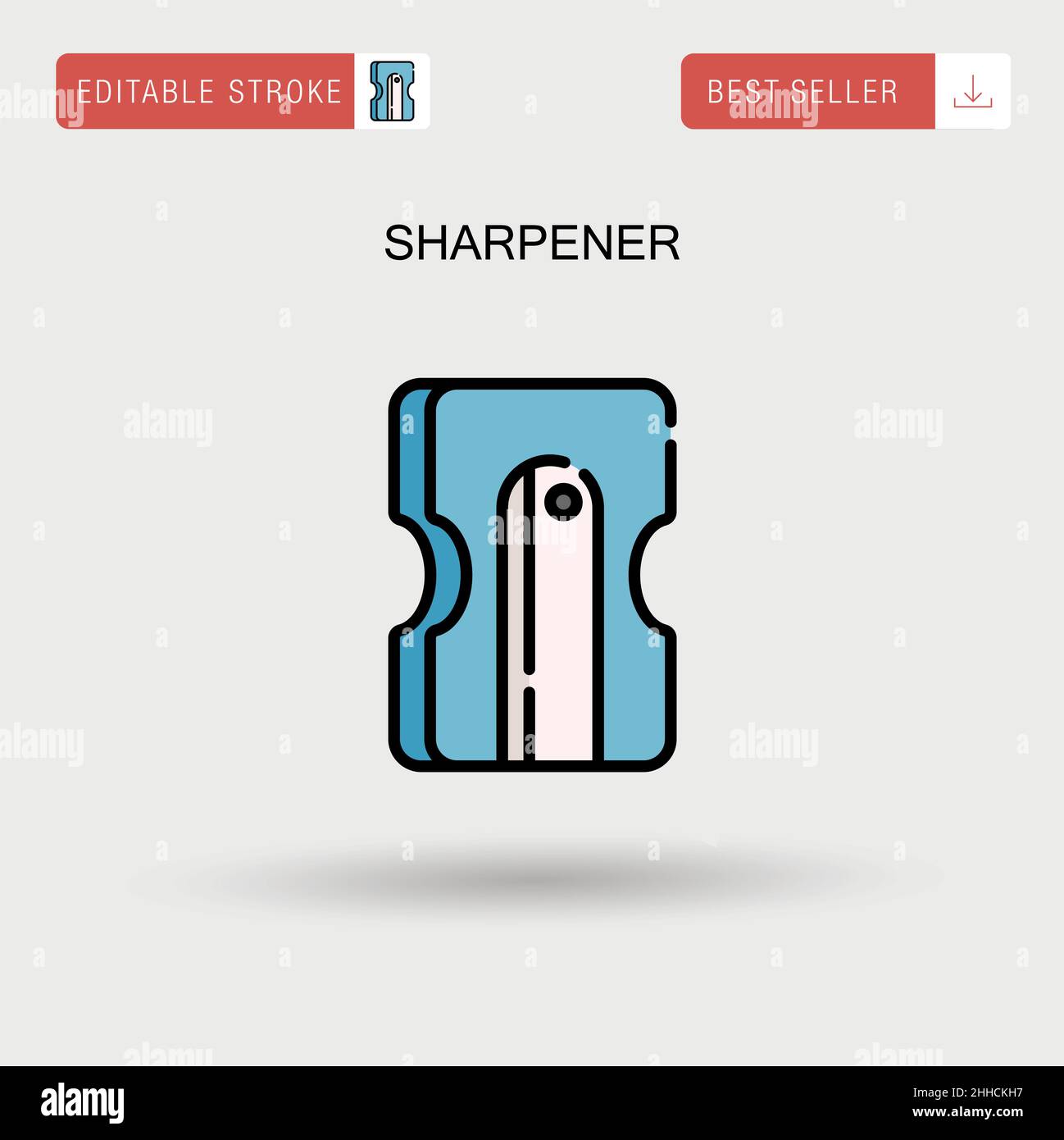 Sharpener white background Stock Vector Images - Alamy