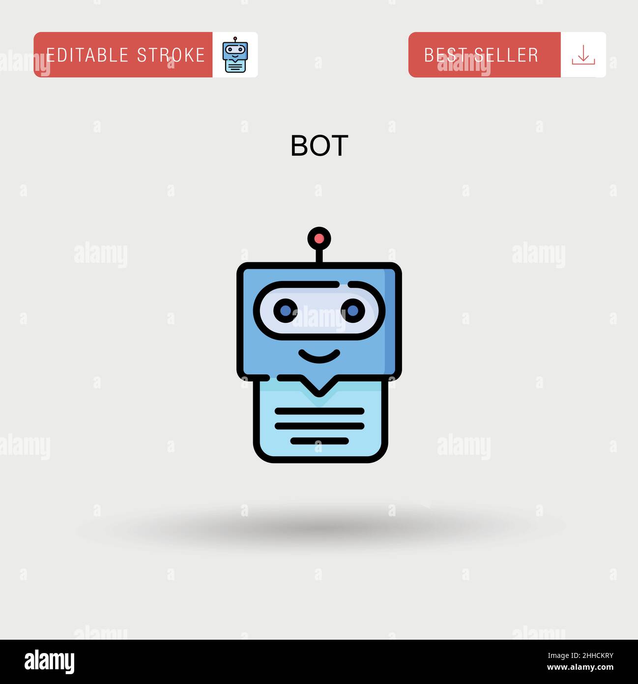 Bot Simple vector icon Stock Vector Image & Art - Alamy