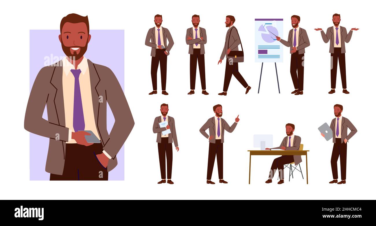 Character set poses hi-res stock photography and images - Alamy