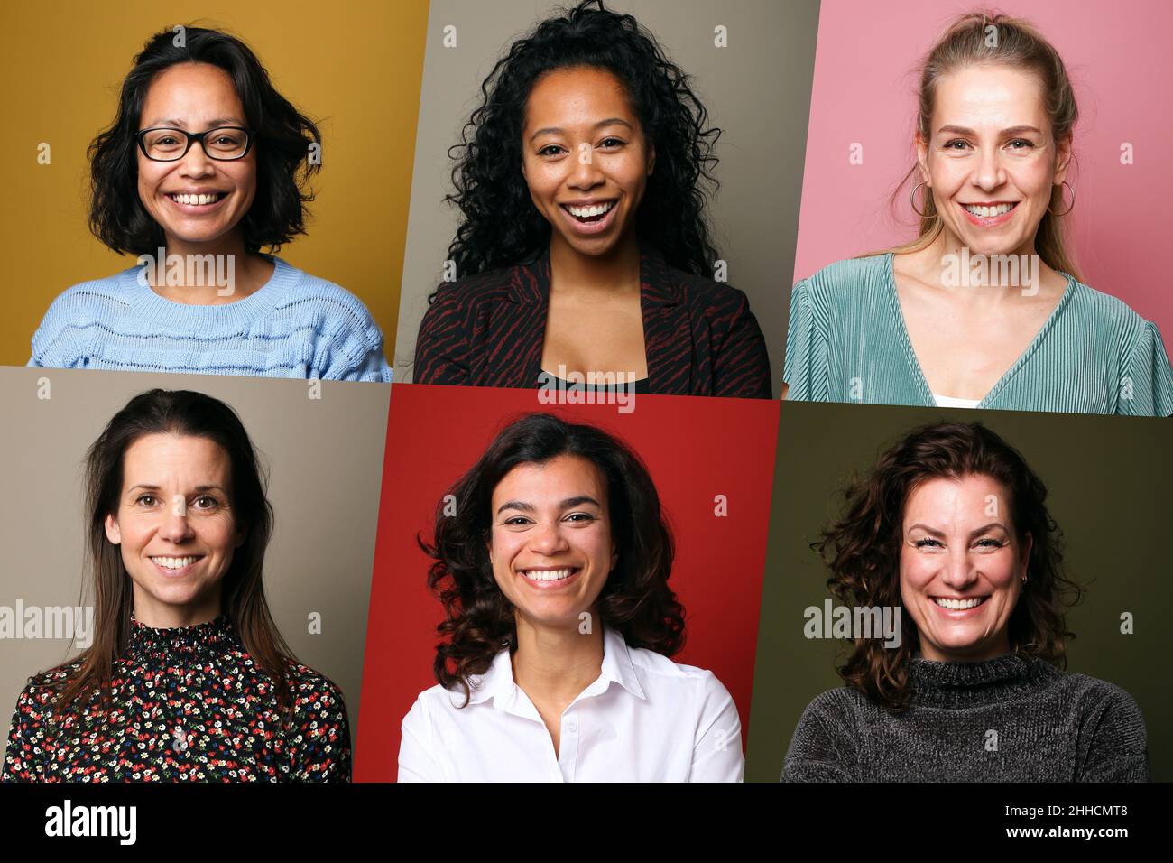 Group of people in a collage Stock Photo - Alamy
