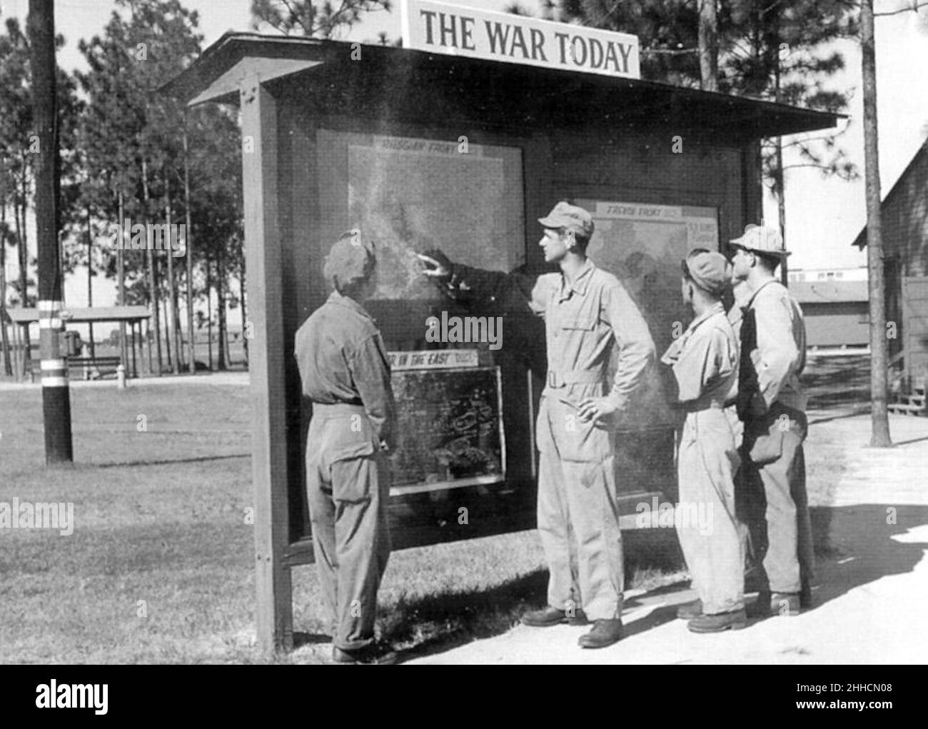 Spence Army Airfield - Post Bulletin Board Stock Photo - Alamy