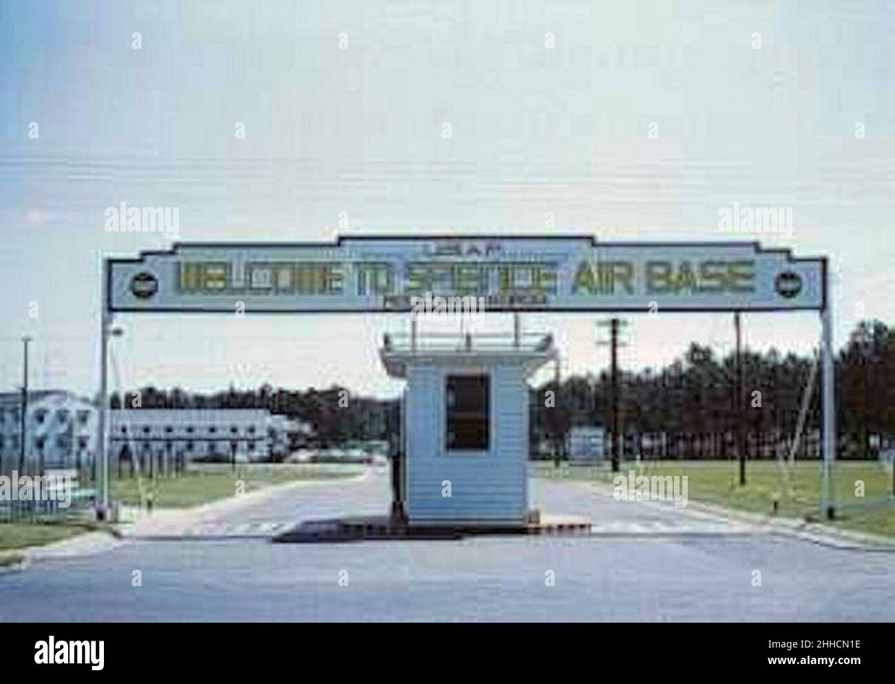 Spence Air Base - Main Gate Stock Photo - Alamy