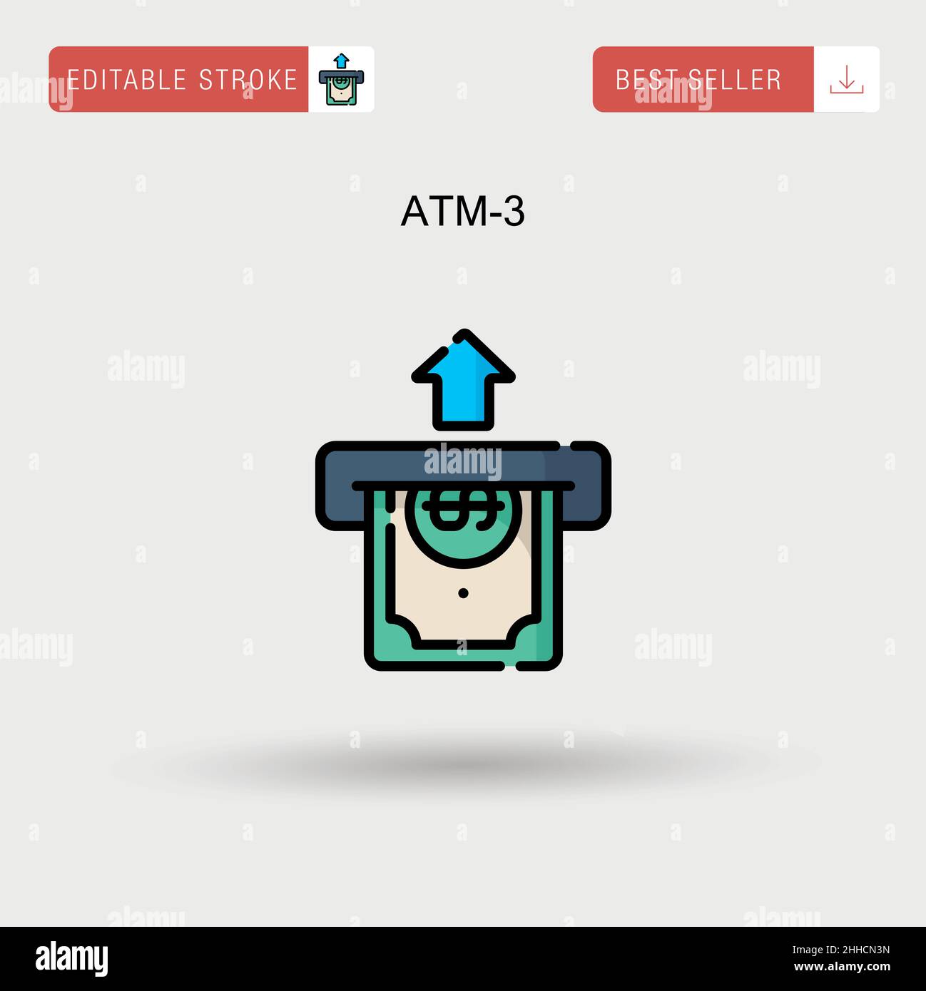 Atm-3 Simple vector icon Stock Vector Image & Art - Alamy