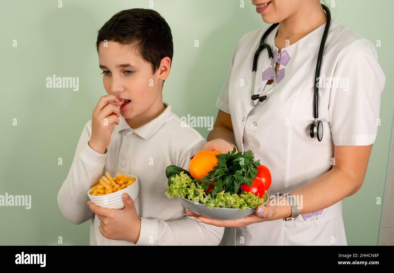 Diet decision, healthy lifestyle and weight loss. Food choice, healthy ...