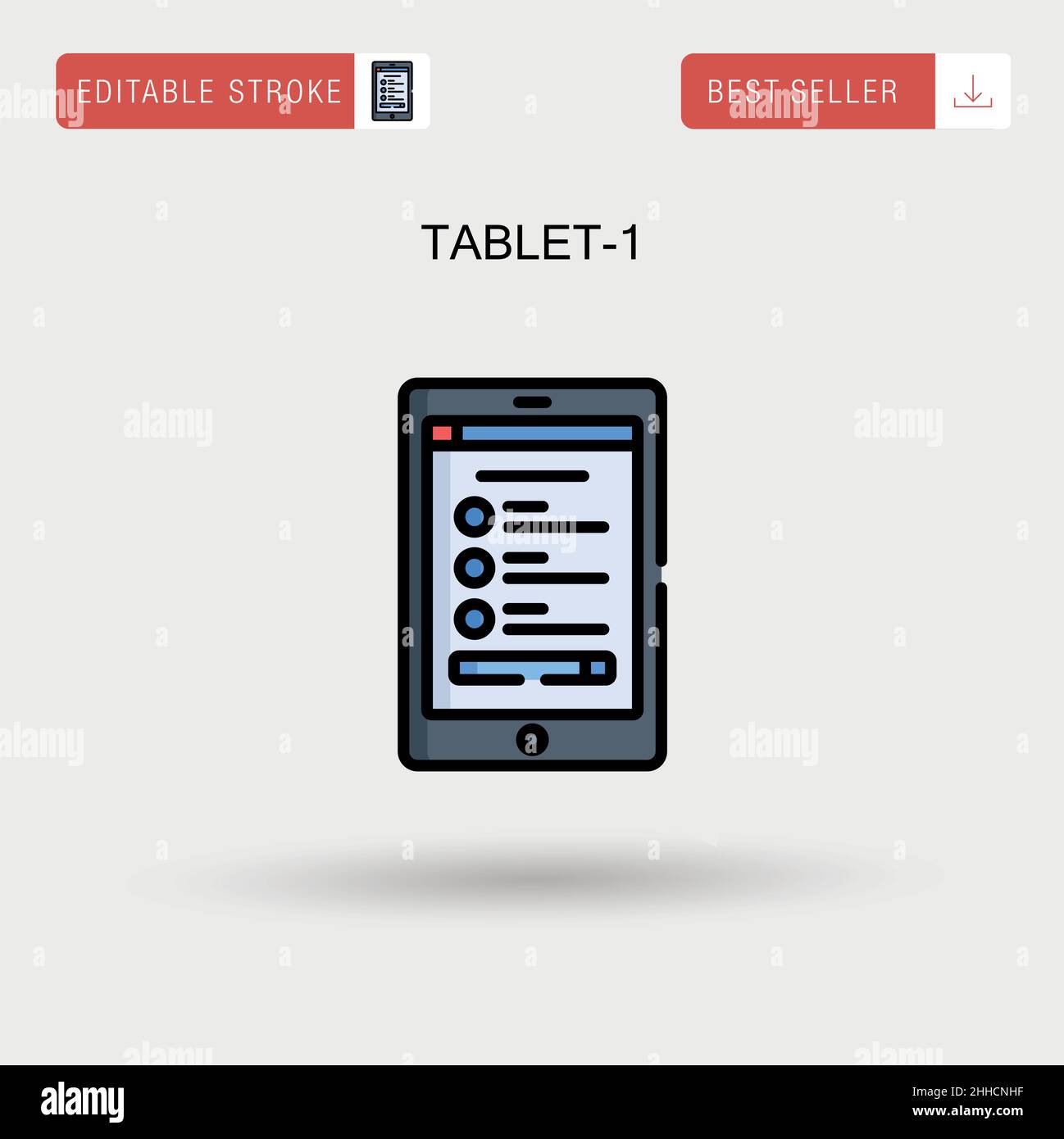 Young female using tablet Stock Vector Images - Alamy