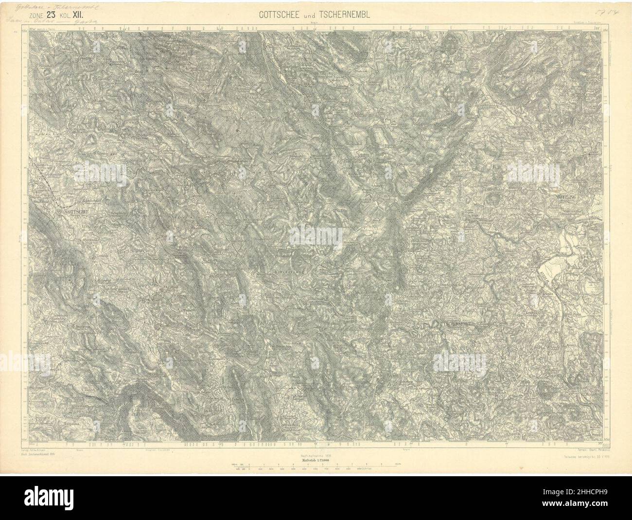 Spezialkarte der Österreichisch-ungarischen Monarchie - Gottschee und ...
