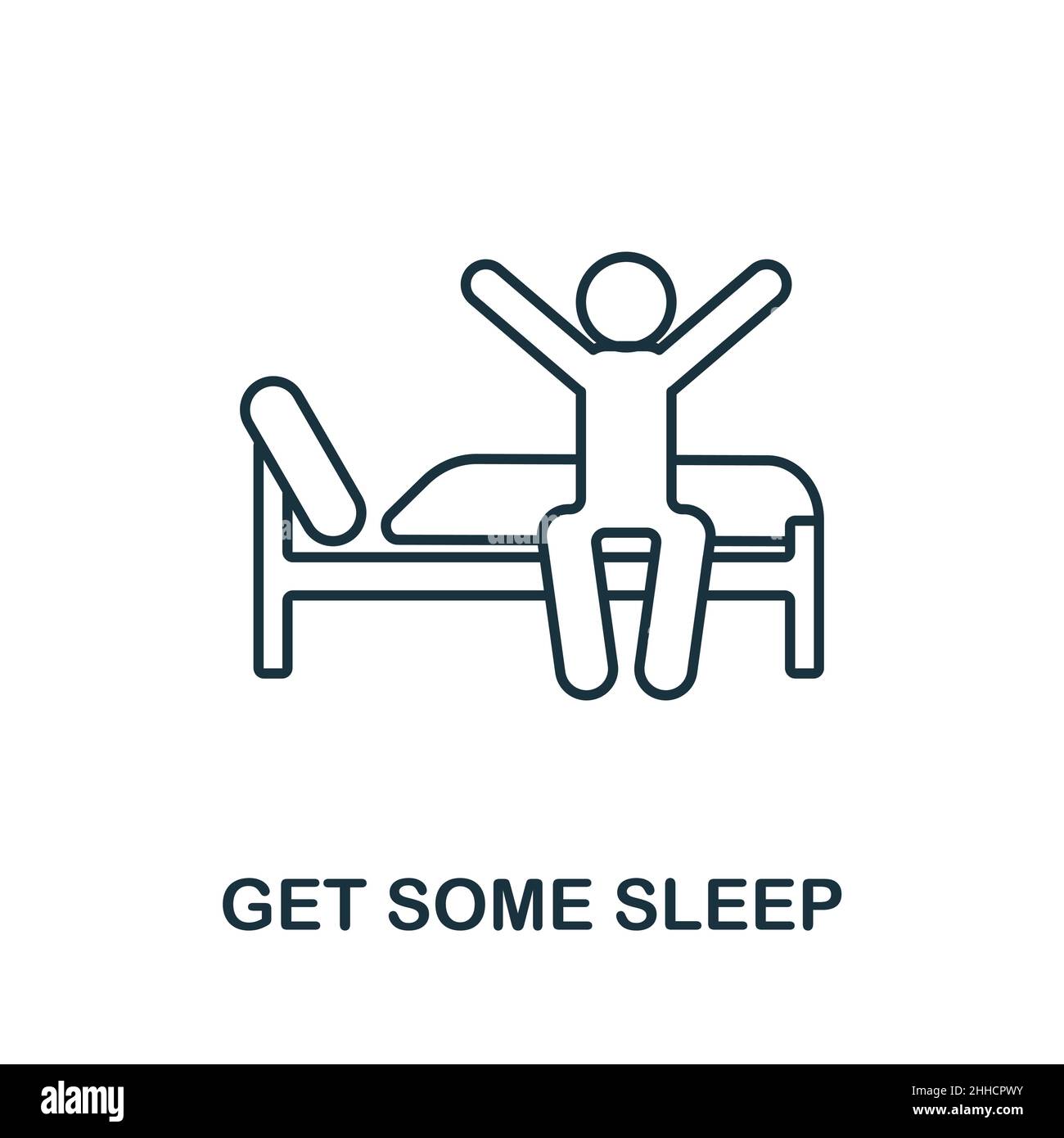 Get Some Sleep icon. Line element from home rest collection. Linear Get ...