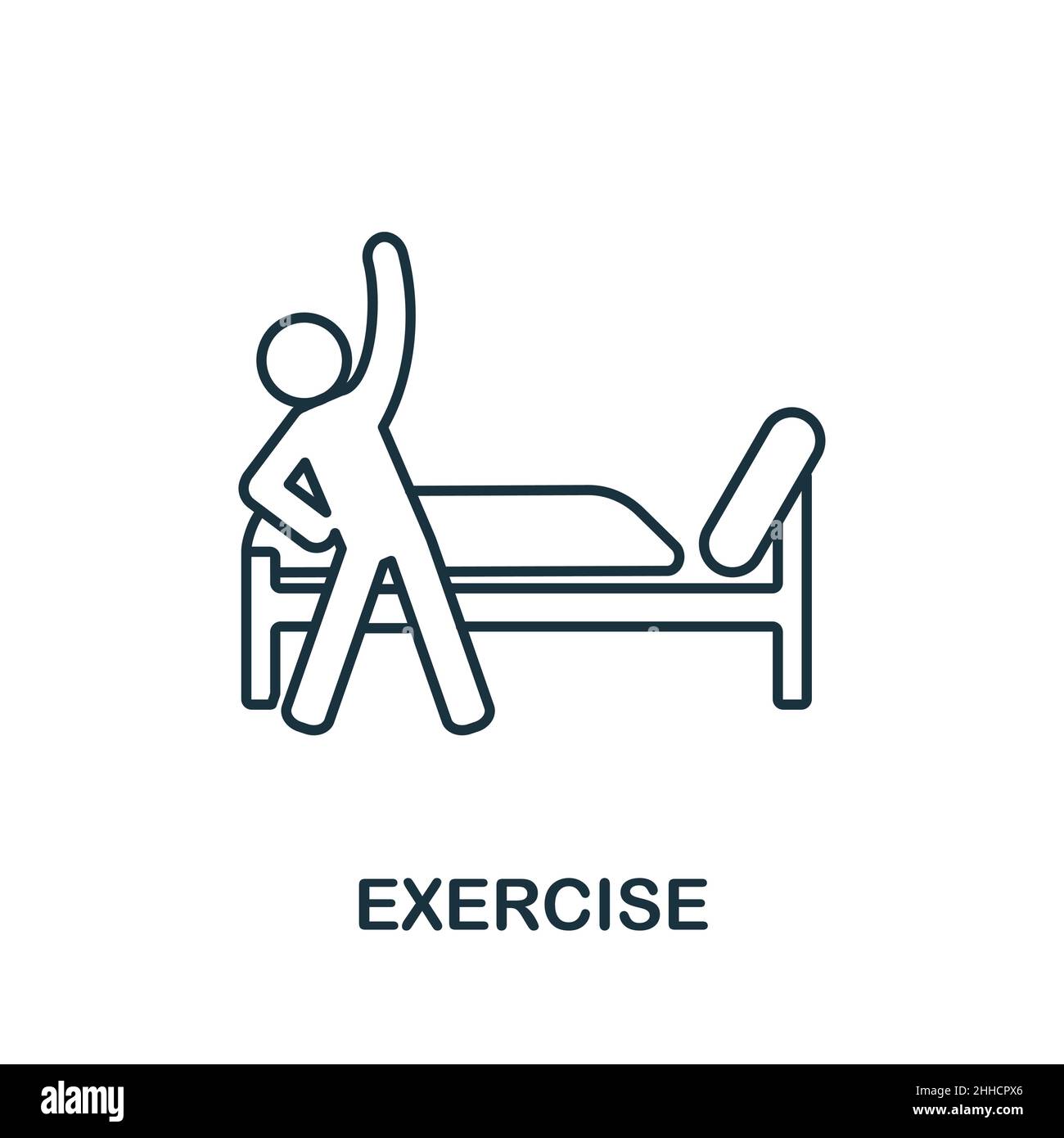 Exercise icon. Line element from home rest collection. Linear Exercise ...