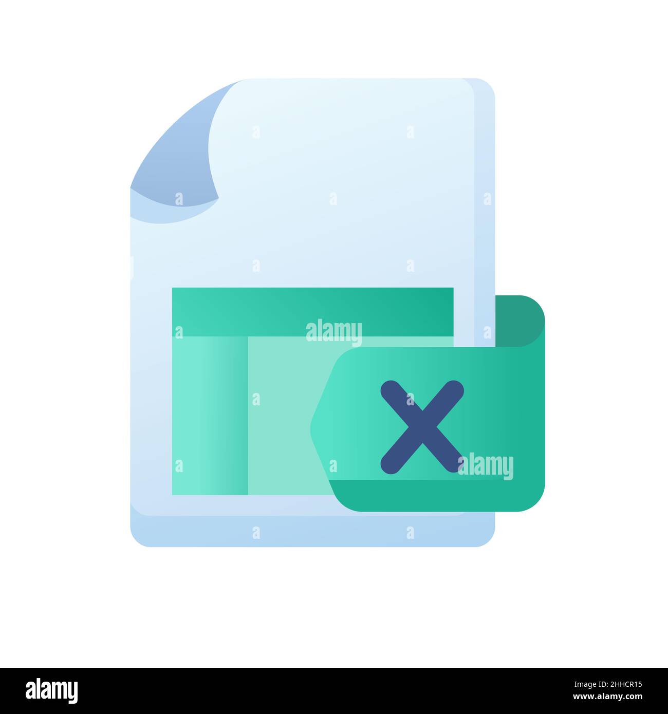 excel document file paper page sheet single isolated icon with smooth style vector illustration ...