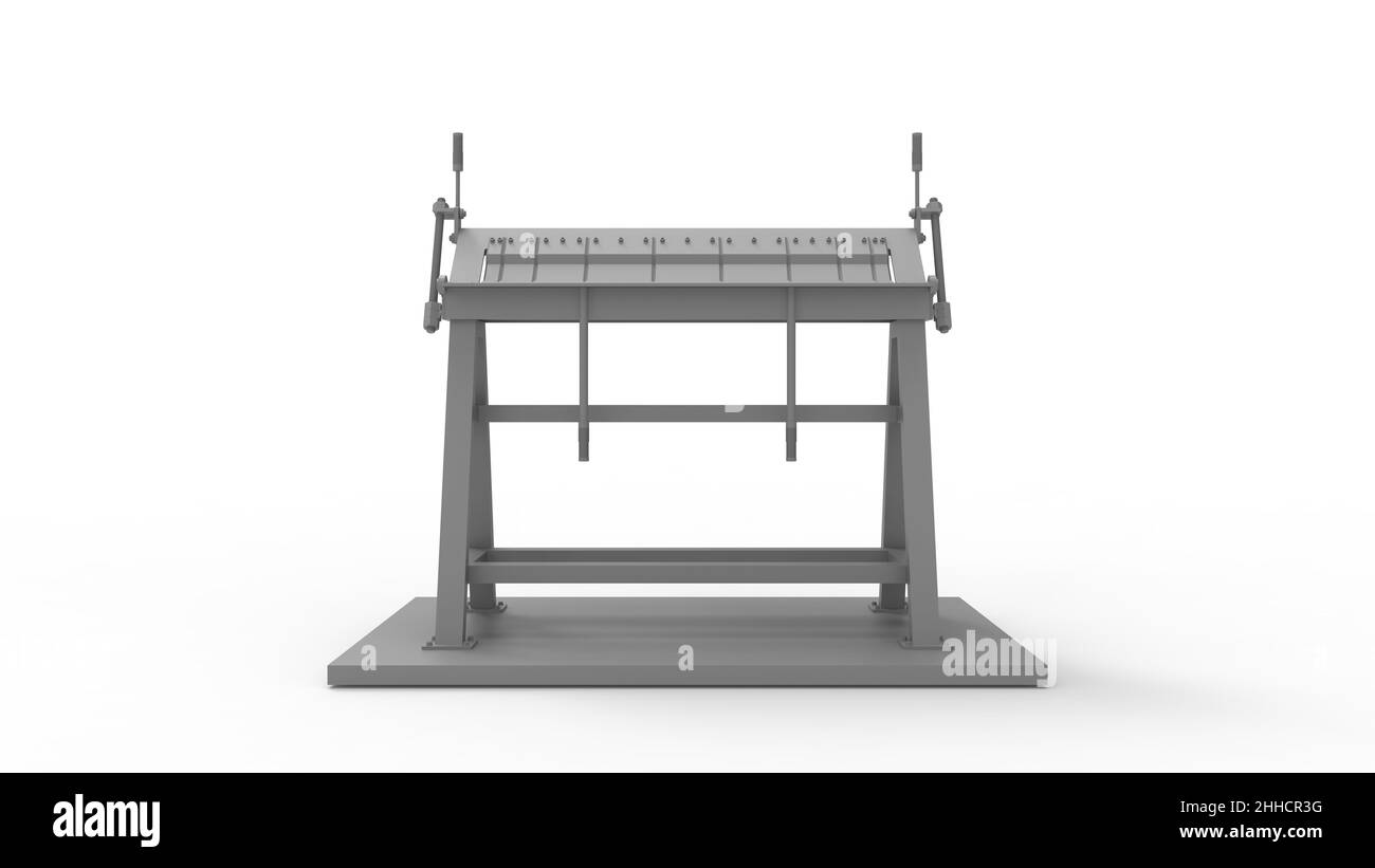 3D rendering of a sheet metal bending machine engineering machine ...