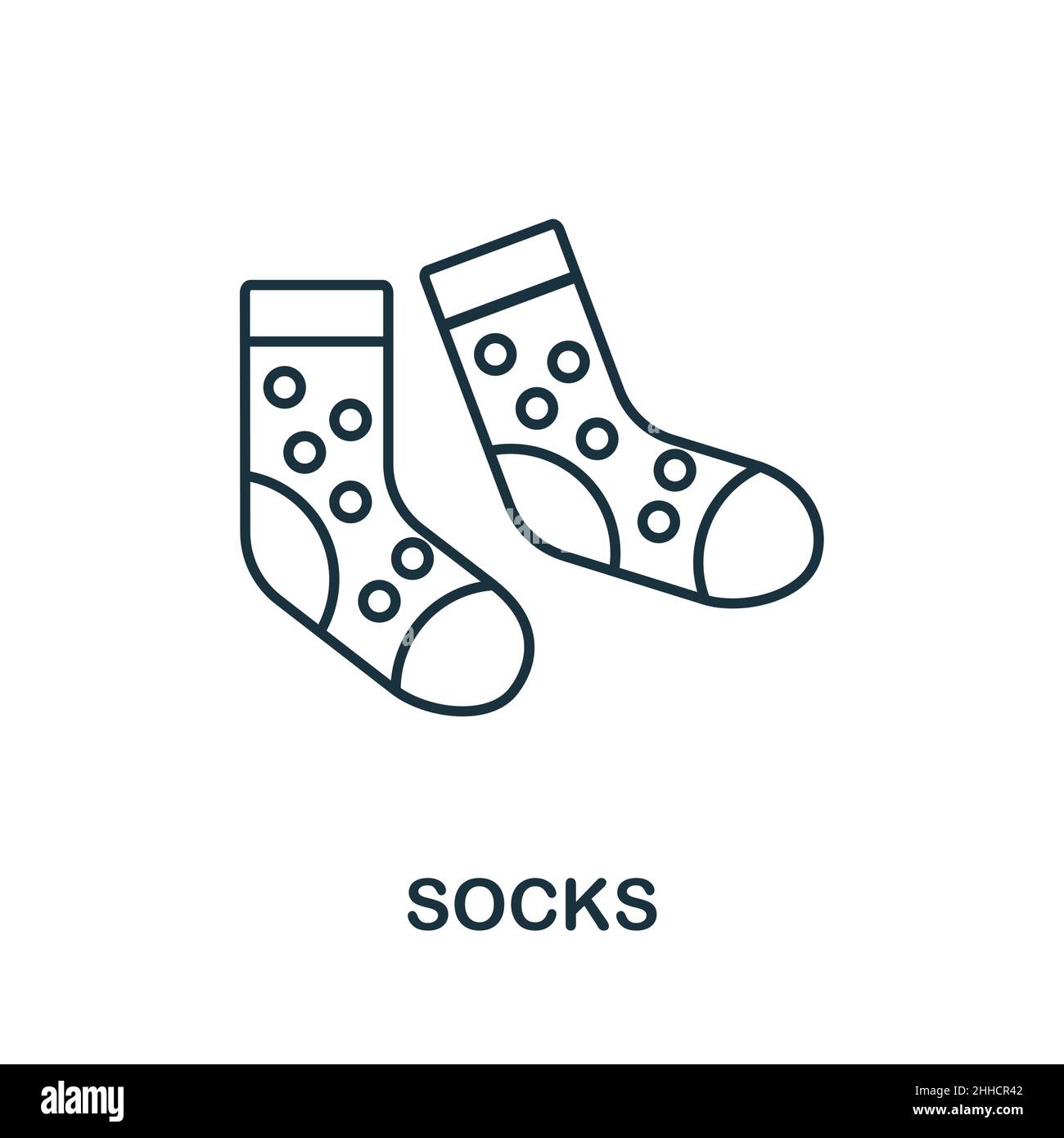 Socks icon. Line element from home rest collection. Linear Socks icon ...