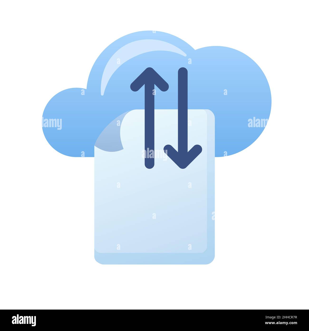 sync document file paper page transfer single isolated icon with smooth ...