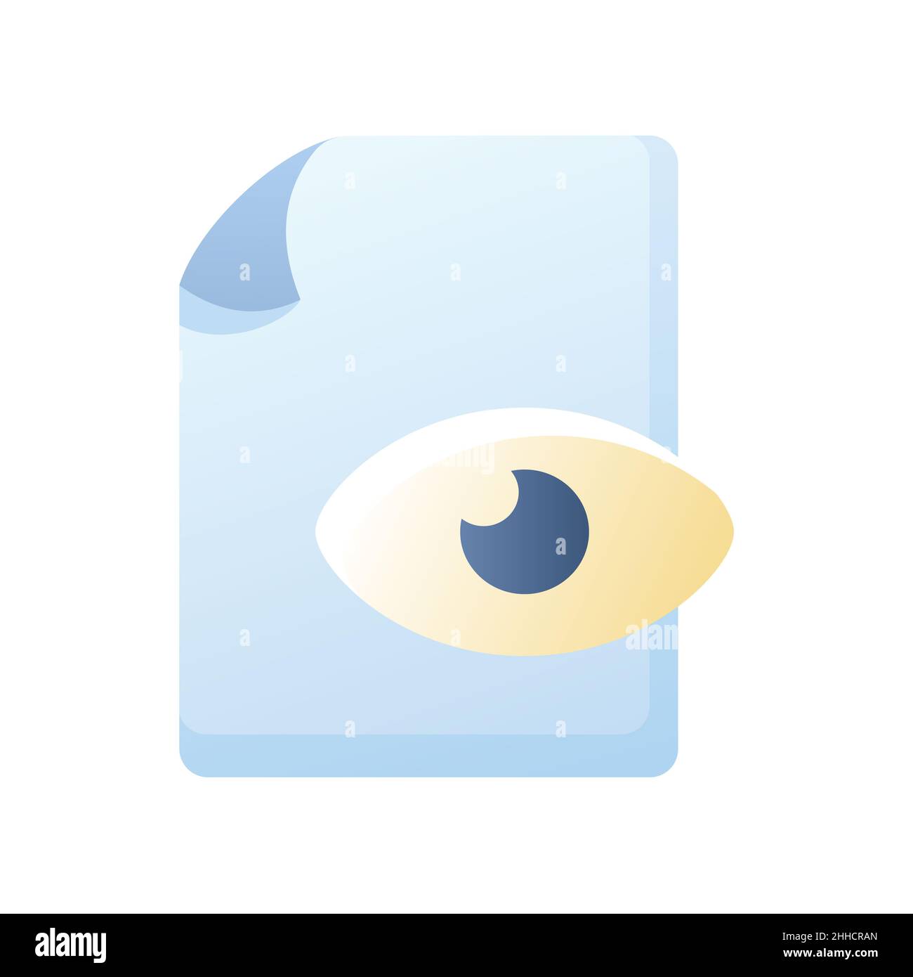 preview document file paper page view eye single isolated icon with ...