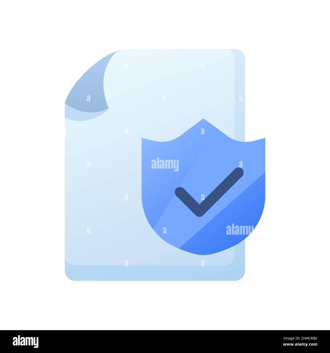 protect document file paper page shield secure single isolated icon ...